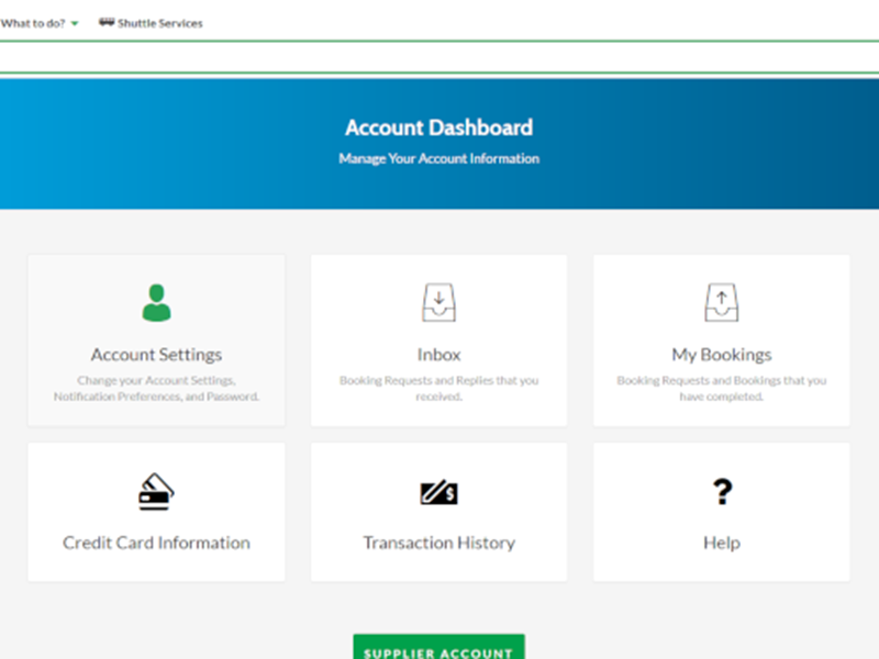 How to create your supplier account